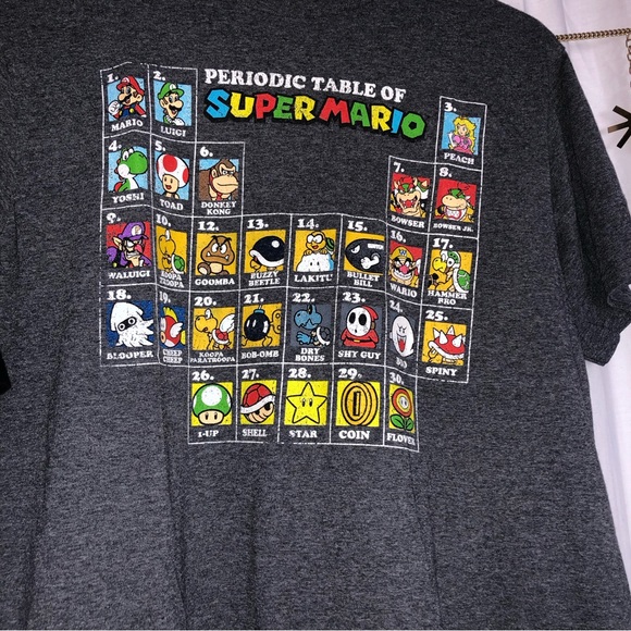 Nintendo | Shirts | Nintendo Super Mario Periodic Table | Poshmark
